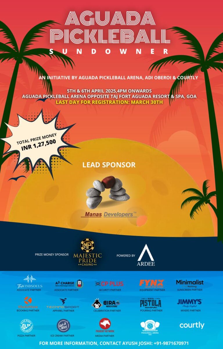 Taj Fort Aguada to Host Goa’s First-Ever Sundowner Pickleball ...